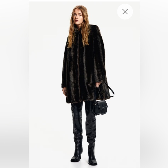 H&M | Jackets & Coats | Hm Faux Fur Coat | Poshmark